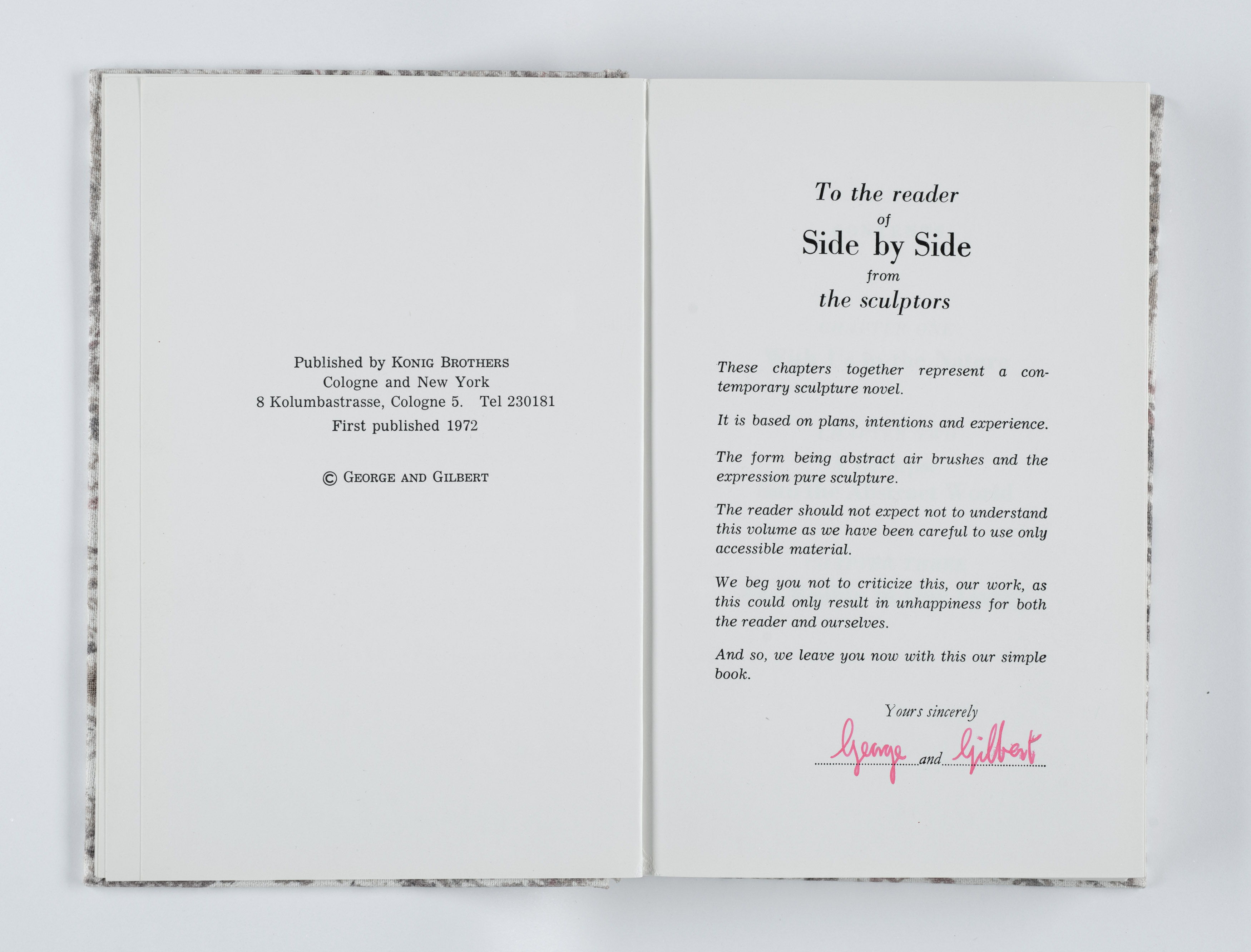 SIGNATURE PAGE - THE GILBERT + GEORGE CENTRE